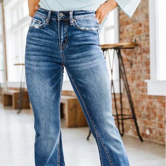Jeans | Sky Blue Medium Wash High Rise Flare Jeans | Poshmark